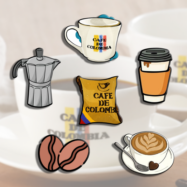 Colección de Pines Café de Colombia x 6 Und – tupin.co